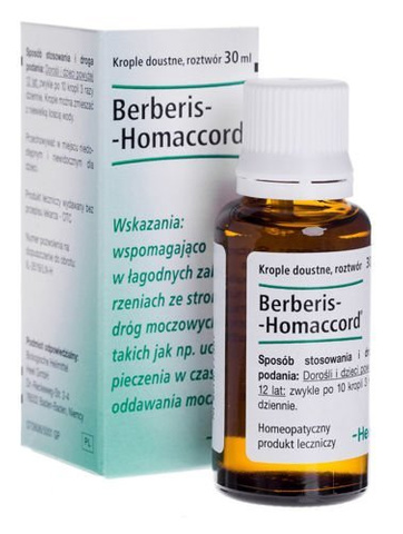 Heel berberis homaccord krople 30ml | cena, opinie, dawkowanie, skład ...