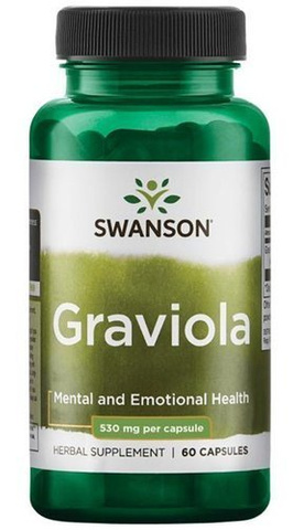 SWANSON Graviola 530mg x 60 kapsułek | cena, opinie, dawkowanie, skład ...