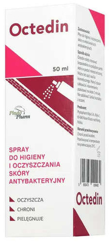 Octedin spray do pielęgnacji i ochrony skóry antybakteryjny 50ml | cena ...