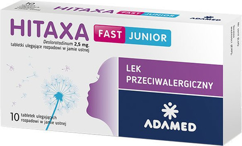 Hitaxa Fast Junior 2,5mg x 10 tabletek ulegających rozpadowi w jamie ...