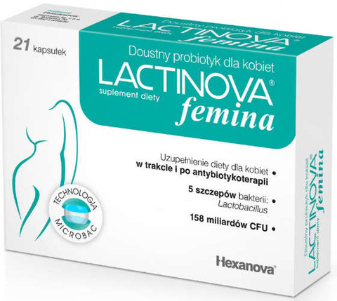 Lactinova Femina x 21 kapsułek | cena, opinie, dawkowanie, skład | i ...