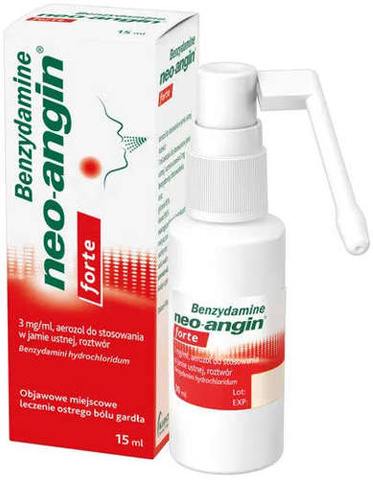 Benzydamine neo-angin forte 1,5mg/ml aerozol 30ml | cena, opinie ...