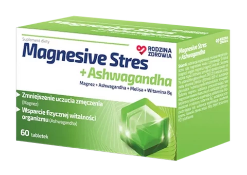 Rodzina Zdrowia Magnesive Stres + Ashwagandha x 60 tabletek | cena ...