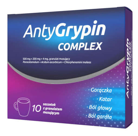 AntyGrypin Complex x 10 saszetek | cena, opinie, dawkowanie, skład | i ...