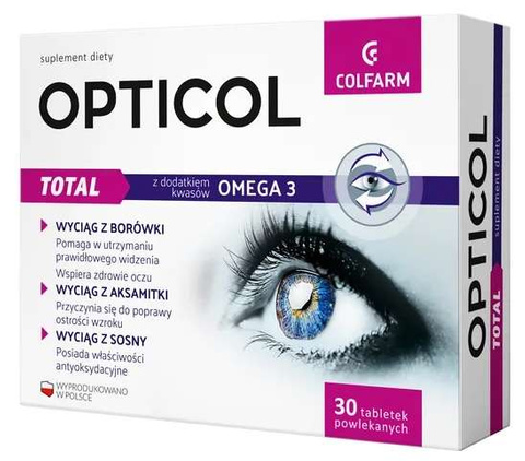 OPTICOL TOTAL x 30 tabletek | cena, opinie, dawkowanie, skład | i-Apteka.pl