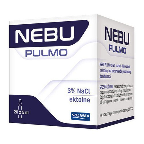 Nebu Pulmo 3% roztwór do nebulizacji 5ml x 20 sztuk | cena, opinie, dawkowanie, skład | i-Apteka.pl