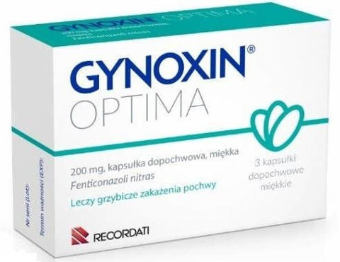 Gynoxin Optima 0,2g x 3 kapsułki dopochwowe | cena, opinie, dawkowanie ...