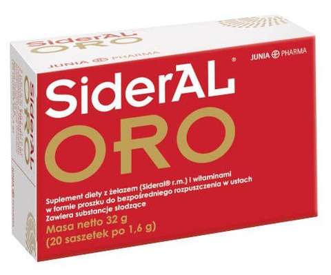 Sideral ORO x 20 saszetek | cena, opinie, dawkowanie, skład | i-Apteka.pl