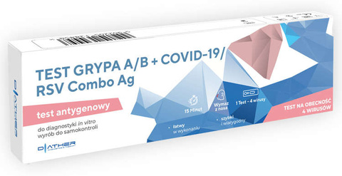 Test antygenowy Combo Grypa A/B + COVID-19/RSV x 1 sztuka | cena ...