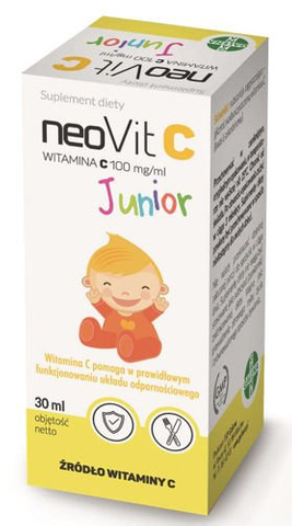 NeoVit C Junior 100mg/ml krople 30ml | cena, opinie, dawkowanie, skład ...
