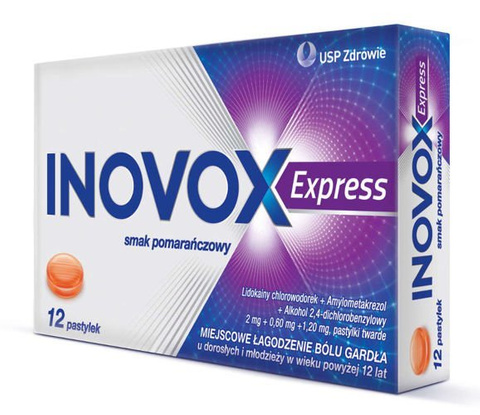Inovox Express smak pomarańczowy x 12 pastylek do ssania | cena, opinie ...