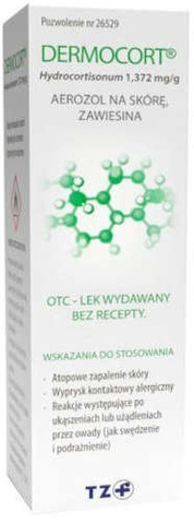Dermocort aerozol na skórę 38,25g | cena, opinie, dawkowanie, skład | i ...