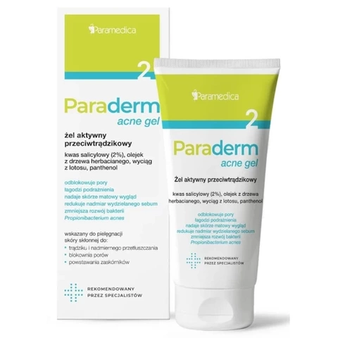 Paraderm acne gel żel aktywny przeciwtrądzikowy 50g | cena, opinie ...