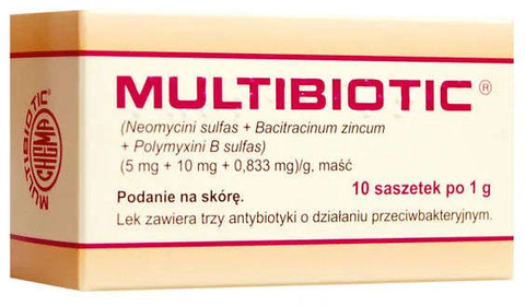 MULTIBIOTIC maść x 10 saszetek | cena, opinie, dawkowanie, skład | i ...