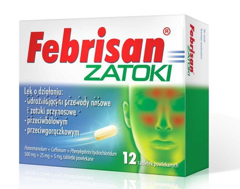 Febrisan Zatoki x 12 tabletek | cena, opinie, dawkowanie, skład | i ...