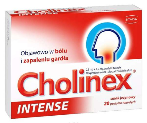 CHOLINEX INTENSE X 20 tabletek jeżyna | cena, opinie, dawkowanie, skład ...