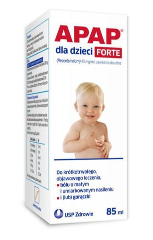 Apap dla dzieci Forte zawiesina doustna 85ml | cena, opinie, dawkowanie ...