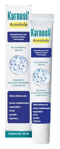 Karnosil Acnohelp żel 50ml | cena, opinie, dawkowanie, skład | i-Apteka.pl