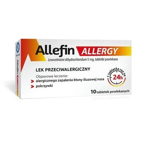 Allefin Allergy 5mg x 10 tabletek powlekanych | cena, opinie ...