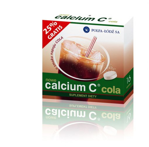 CALCIUM + Vit.C x 16 tabl. musujących (Cola) | cena, opinie, dawkowanie ...