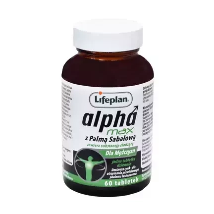 Alpha Max z palmą sabałową x 60 tabletek | cena, opinie, dawkowanie ...
