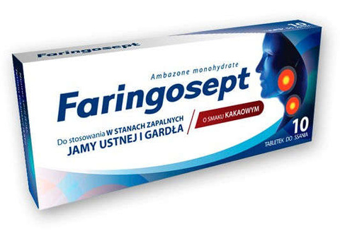 FARINGOSEPT x 10 tabl. do ssania | cena, opinie, dawkowanie, skład | i ...