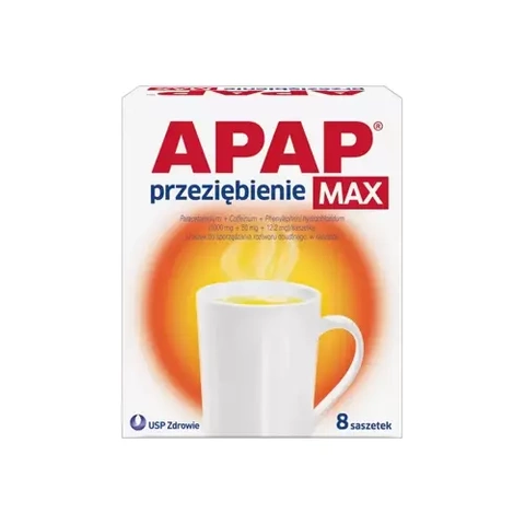 Apap Przeziębienie Max x 8 saszetek | cena, opinie, dawkowanie, skład ...