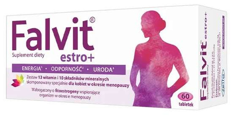 FALVIT ESTRO+ x 60 tabletek | cena, opinie, dawkowanie, skład | i-Apteka.pl