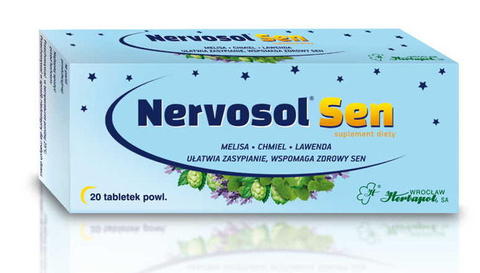 Nervosol Sen x 20 tabletek | cena, opinie, dawkowanie, skład | i-Apteka.pl