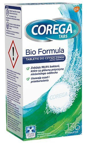 COREGA TABS Bio Formula x 136 tabletek | cena, opinie, dawkowanie ...