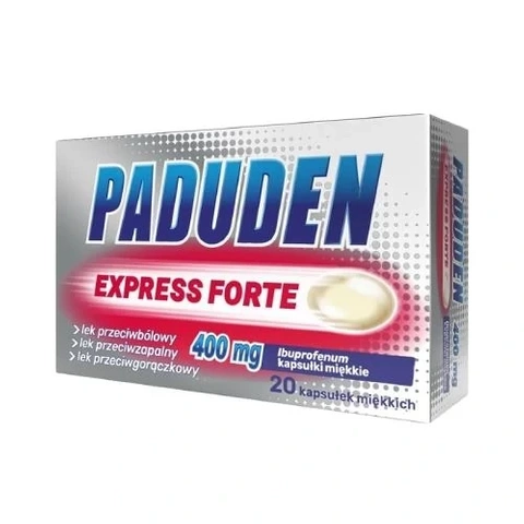 Paduden Express Forte 400mg x 20 kapsułek | cena, opinie, dawkowanie ...