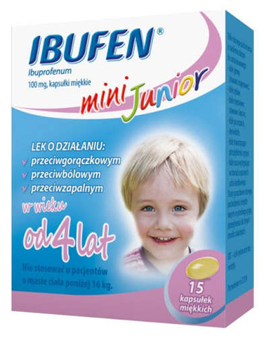 Ibufen mini Junior 0,1g x 15 kapsułek | cena, opinie, dawkowanie, skład ...