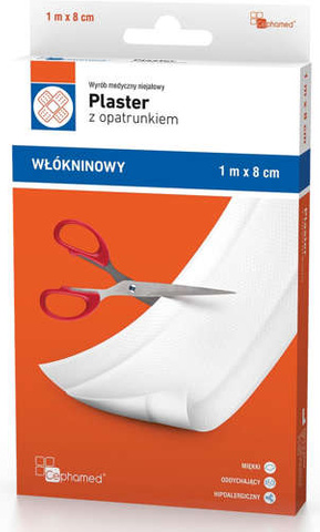 Plaster z opatrunkiem włókninowy 1m x 8cm x 1 sztuka | cena, opinie ...