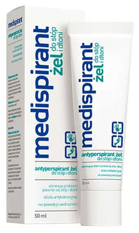 MEDISPIRANT żel do stóp i dłoni 50ml | cena, opinie, dawkowanie, skład ...