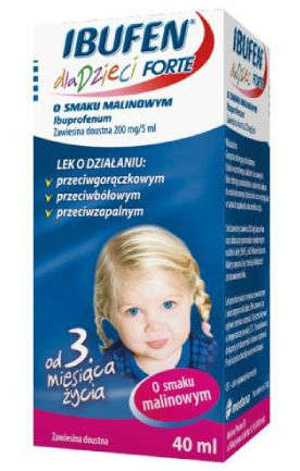 IBUFEN Forte zawiesina dla dzieci smak malinowy 40ml | cena, opinie ...