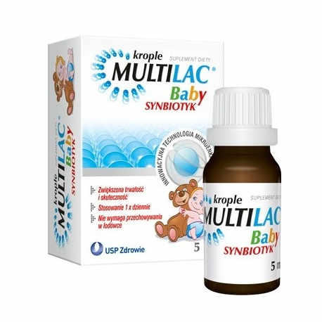 Multilac Baby Synbiotyk krople 5ml - opinie, działanie, skład - USP ...