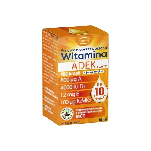 Witamina ADEK Forte krople 30ml - opinie, działanie, skład - Asepta - i ...