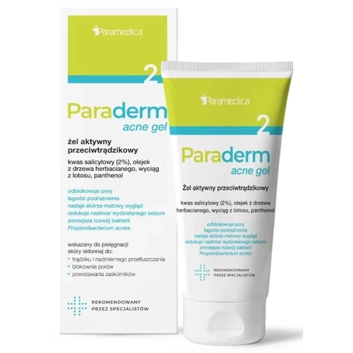 Paraderm acne gel żel aktywny przeciwtrądzikowy 50g - opinie, działanie ...