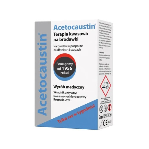 Acetocaustin Terapia kwasowa na brodawki płyn 2ml - opinie, działanie ...