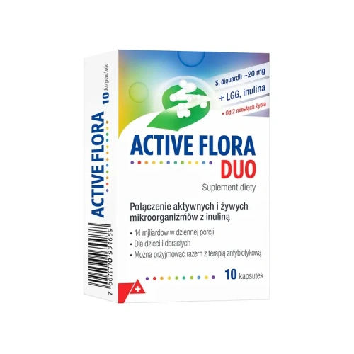 Active Flora Duo, kapsułki, 10 sztuk - i-Apteka.pl