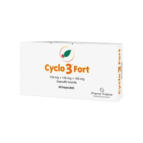 Cyclo 3 Fort, 150 mg + 150 mg + 100 mg, 30 kapsułek | cena, opinie ...
