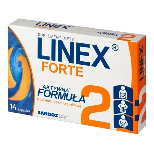 Linex Forte x 14 kapsułek - opinie, działanie, skład - Sandoz - i-Apteka.pl