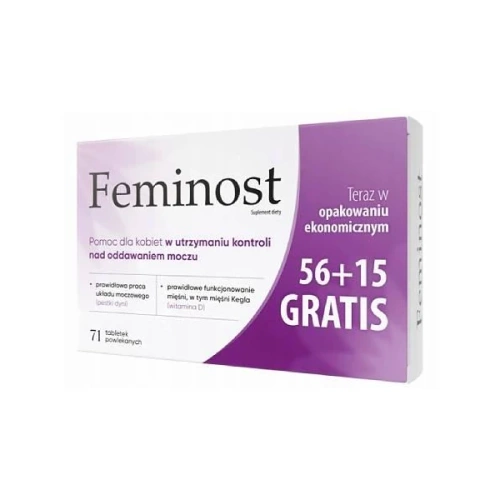 Feminost x 56 tabletek + 15 tabletek gratis - opinie, działanie, skład ...