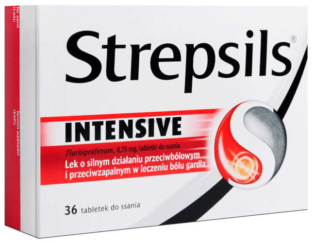 Strepsils Intensive x 36 pastylek do ssania | cena, opinie, dawkowanie ...