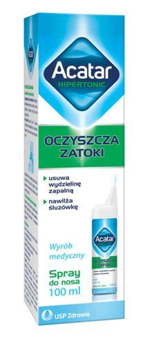 Acatar Hipertonic spray do nosa 100ml - opinie, działanie, skład - USP zdrowie - i-Apteka.pl