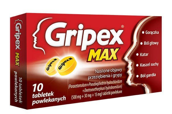 GRIPEX Max x 10 tabletek - opinie, działanie, skład - USP zdrowie - i ...