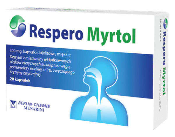 Respero Myrtol 300mg x 20 kapsułek - opinie, działanie, skład - G.POHL ...