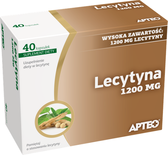 LECYTYNA 1200mg Apteo x 40 kapsułek - opinie, działanie, skład ...