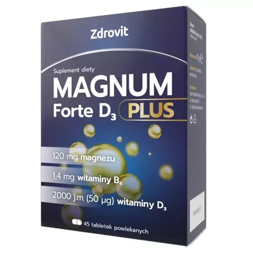 Zdrovit Magnum Forte D3 Plus x 45 tabletek powlekanych - opinie ...