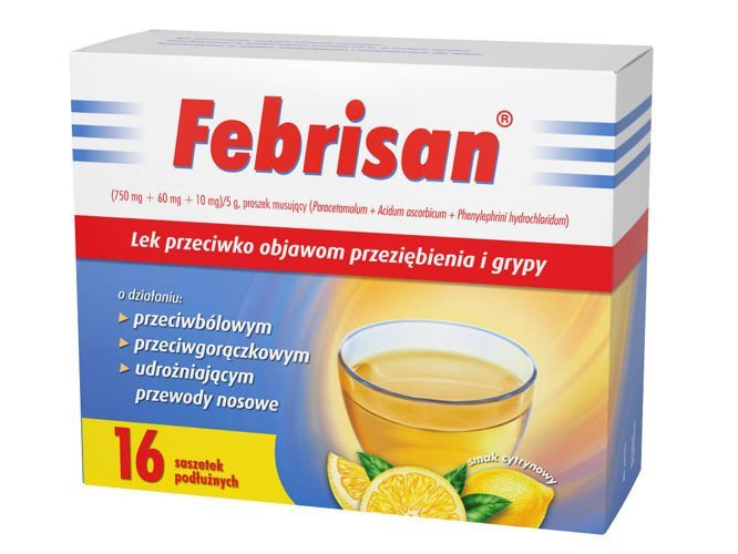 Febrisan x 16 saszetek - krótka data - opinie, działanie, skład ...